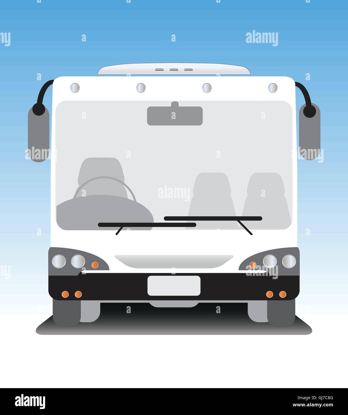 Front view of low floor city bus Stock Vector Image & Art - Alamy