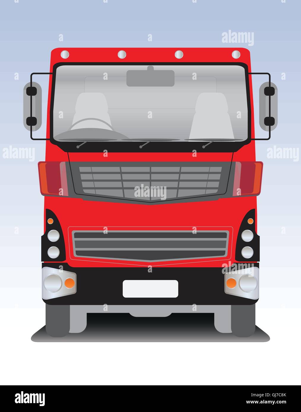 Front view of trailer Cargo truck Stock Vector Image & Art - Alamy