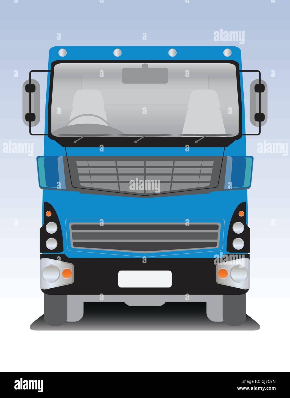 Front view of trailer Cargo truck Stock Vector Image & Art - Alamy