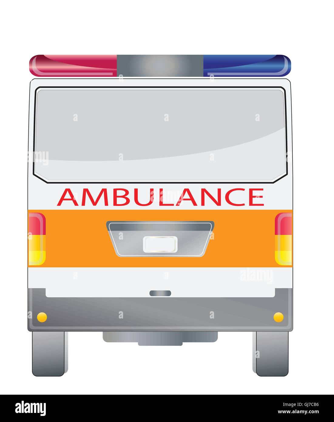 Back view of Emergency van car Stock Vector Image & Art - Alamy