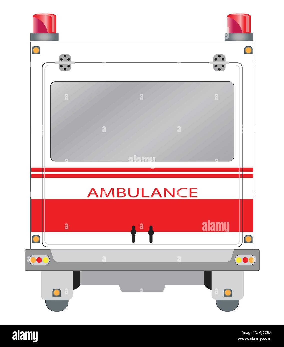 Back view of ambulance Stock Vector Images - Alamy