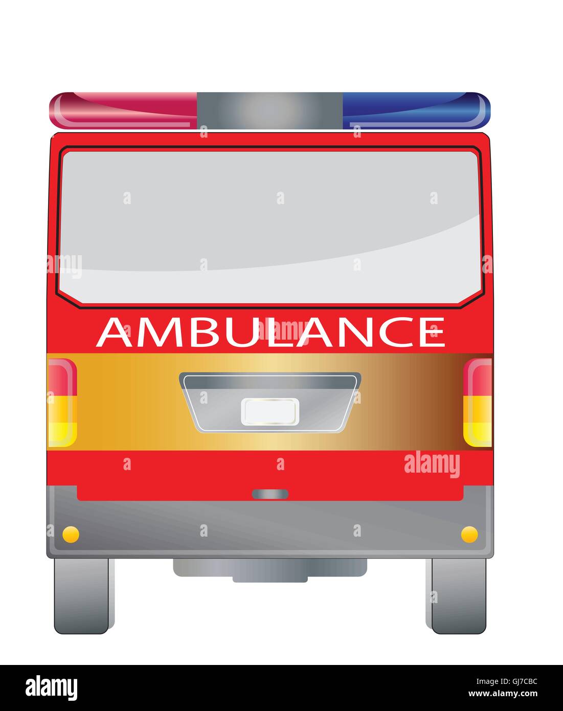 Back view of Emergency van car Stock Vector Image & Art - Alamy