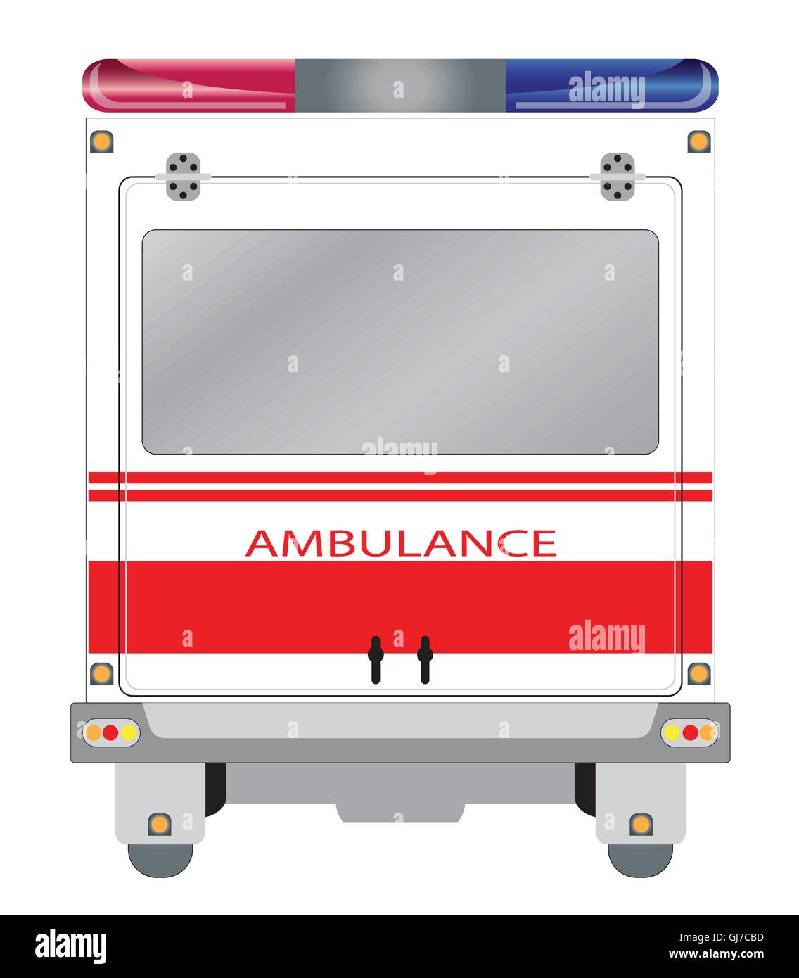 Back view of ambulance Stock Vector Images - Alamy