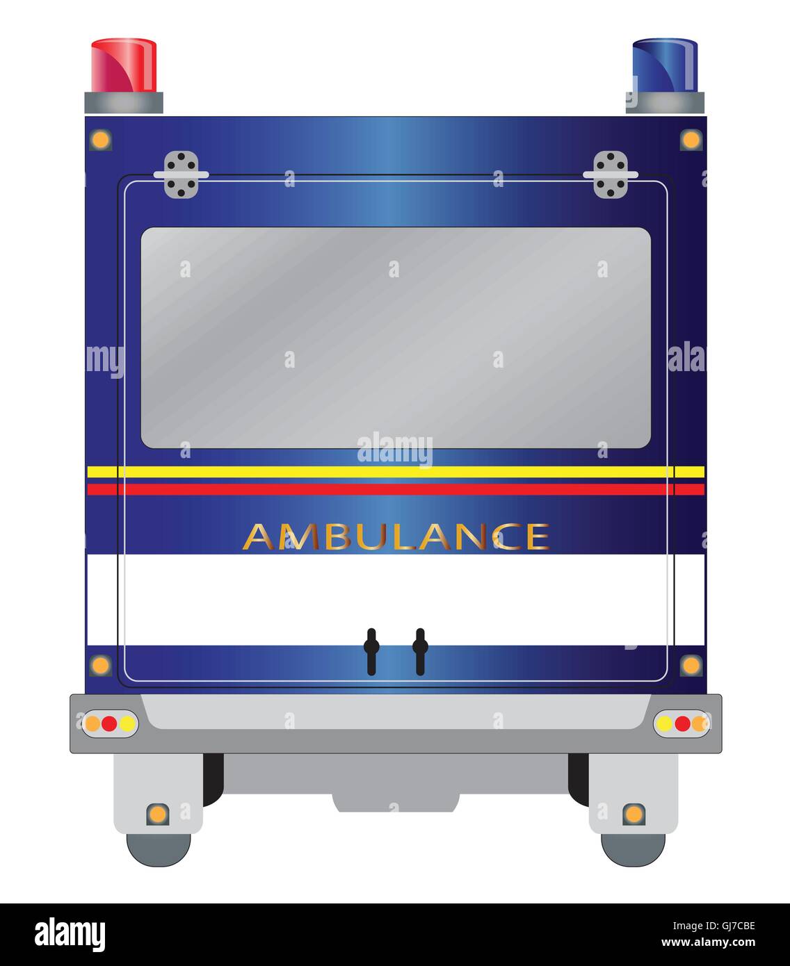 Back view of ambulance Stock Vector Images - Alamy