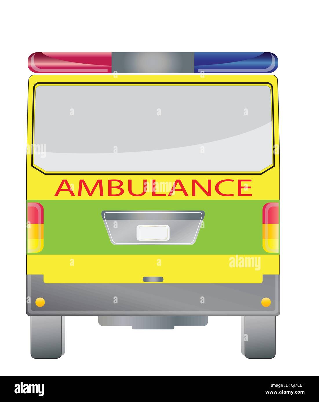 Back view of ambulance Stock Vector Images - Alamy