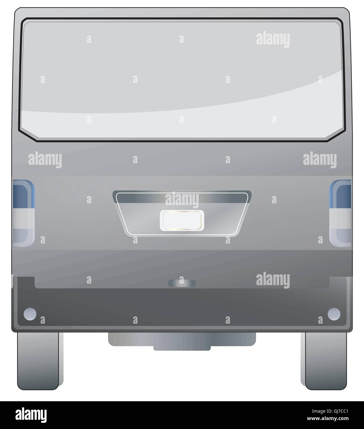 Back view of Cargo van car Stock Vector Image & Art - Alamy