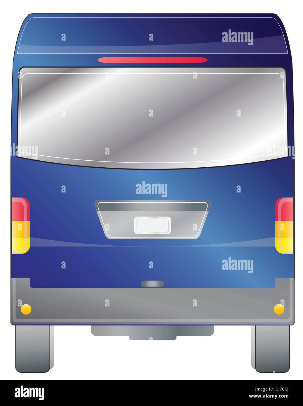 Back view of Passenger High roof van car Stock Vector Image & Art - Alamy