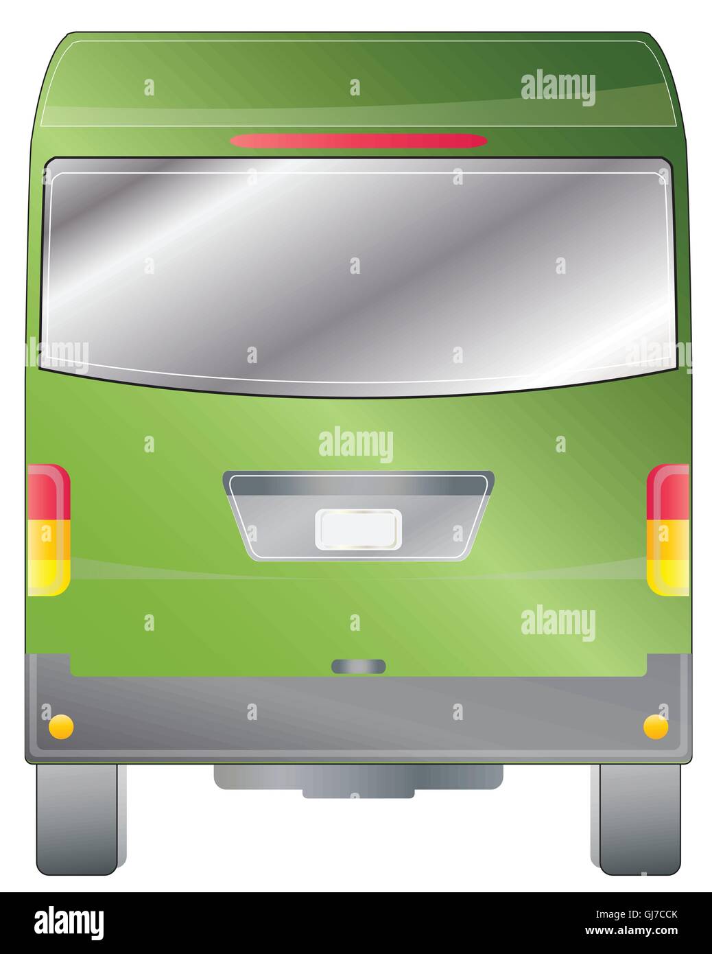 Back view of Passenger High roof van car Stock Vector Image & Art - Alamy
