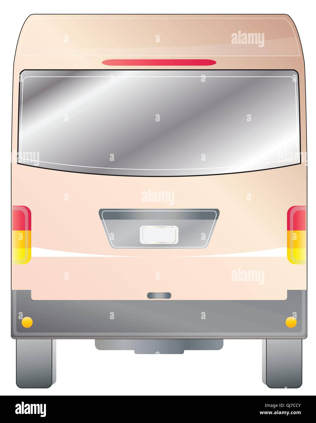 Back view of Passenger High roof van car Stock Vector Image & Art - Alamy