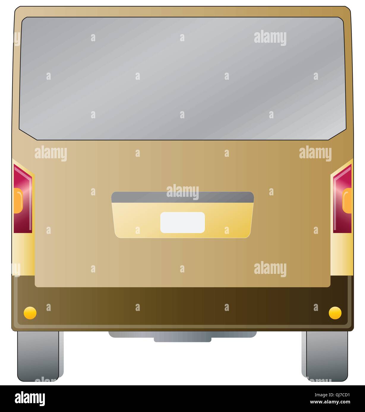 Back view of Passenger van car Stock Vector Image & Art - Alamy