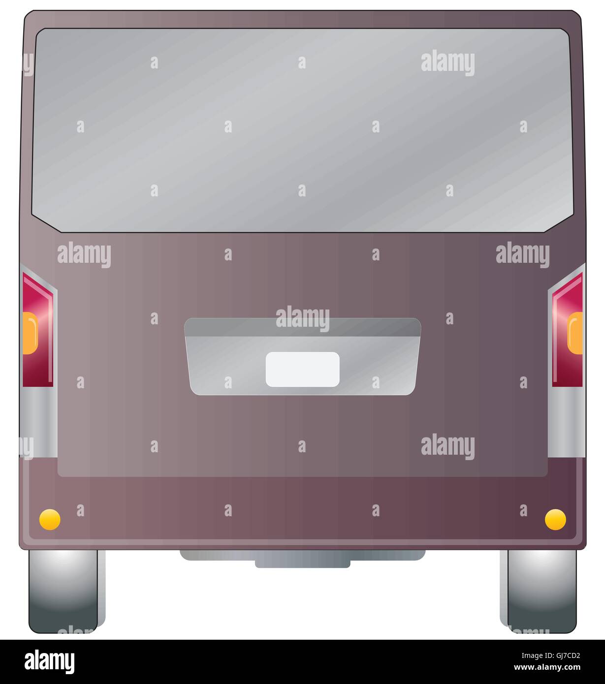 Back view of Passenger van car Stock Vector Image & Art - Alamy