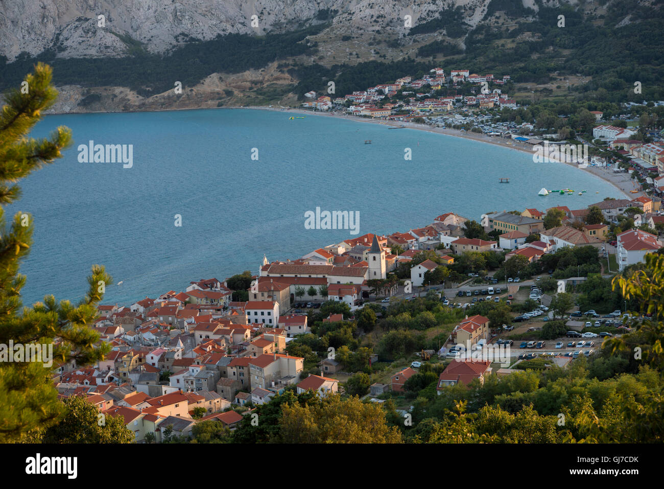 Baska Town in Krk Island, Croatia Stock Photo - Alamy