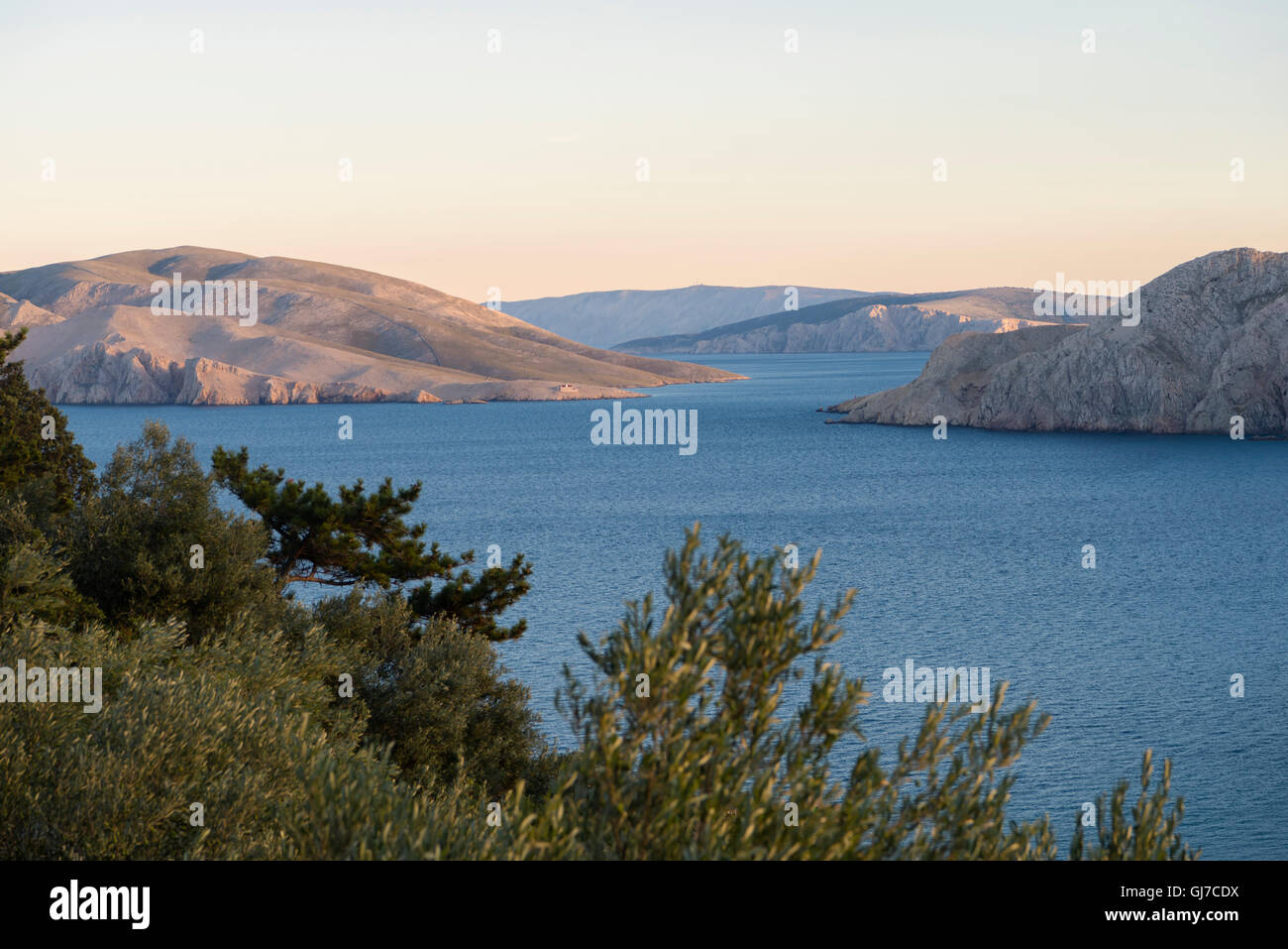 View on Prvic Island from Baska in Krk Island, Croatia Stock Photo - Alamy