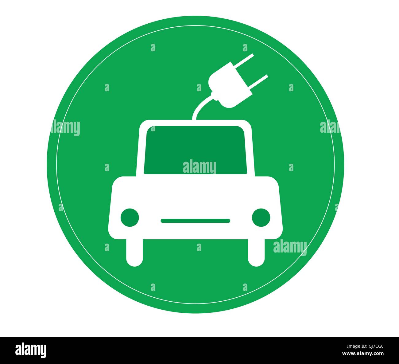 Electric cars front view Stock Vector Images - Alamy