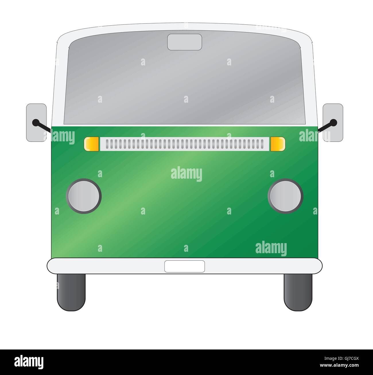 Front view of Vintage Passenger van car Stock Vector Image & Art - Alamy