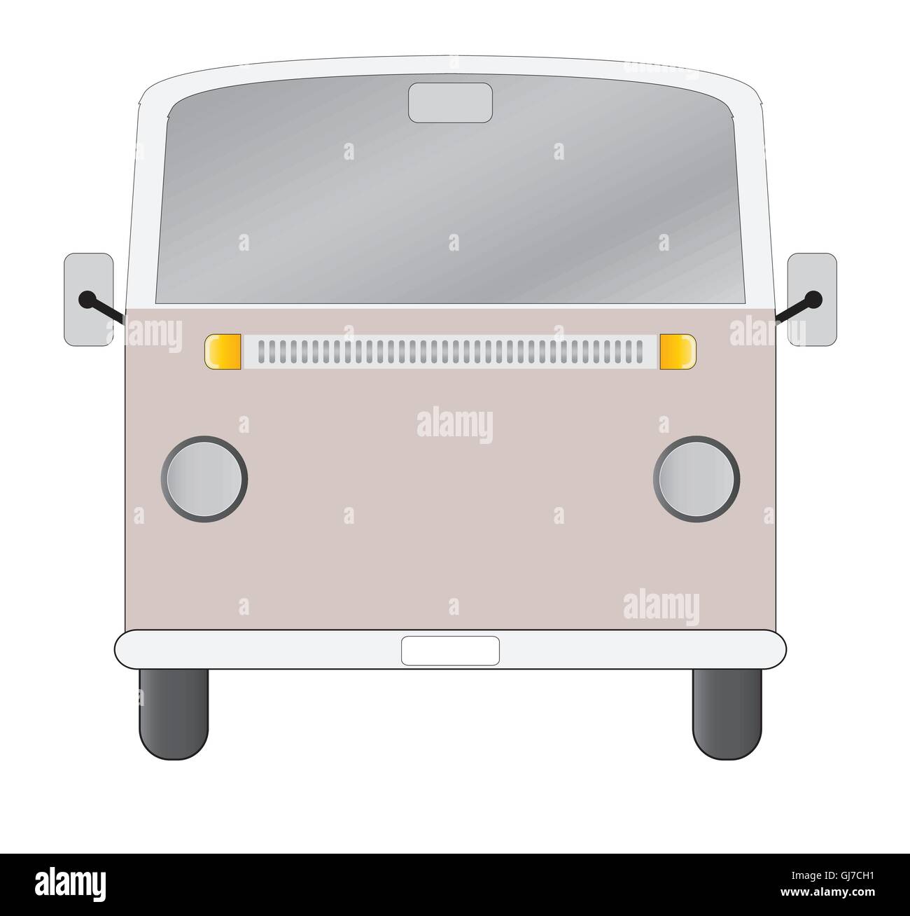 Front view of Vintage Passenger van car Stock Vector Image & Art - Alamy