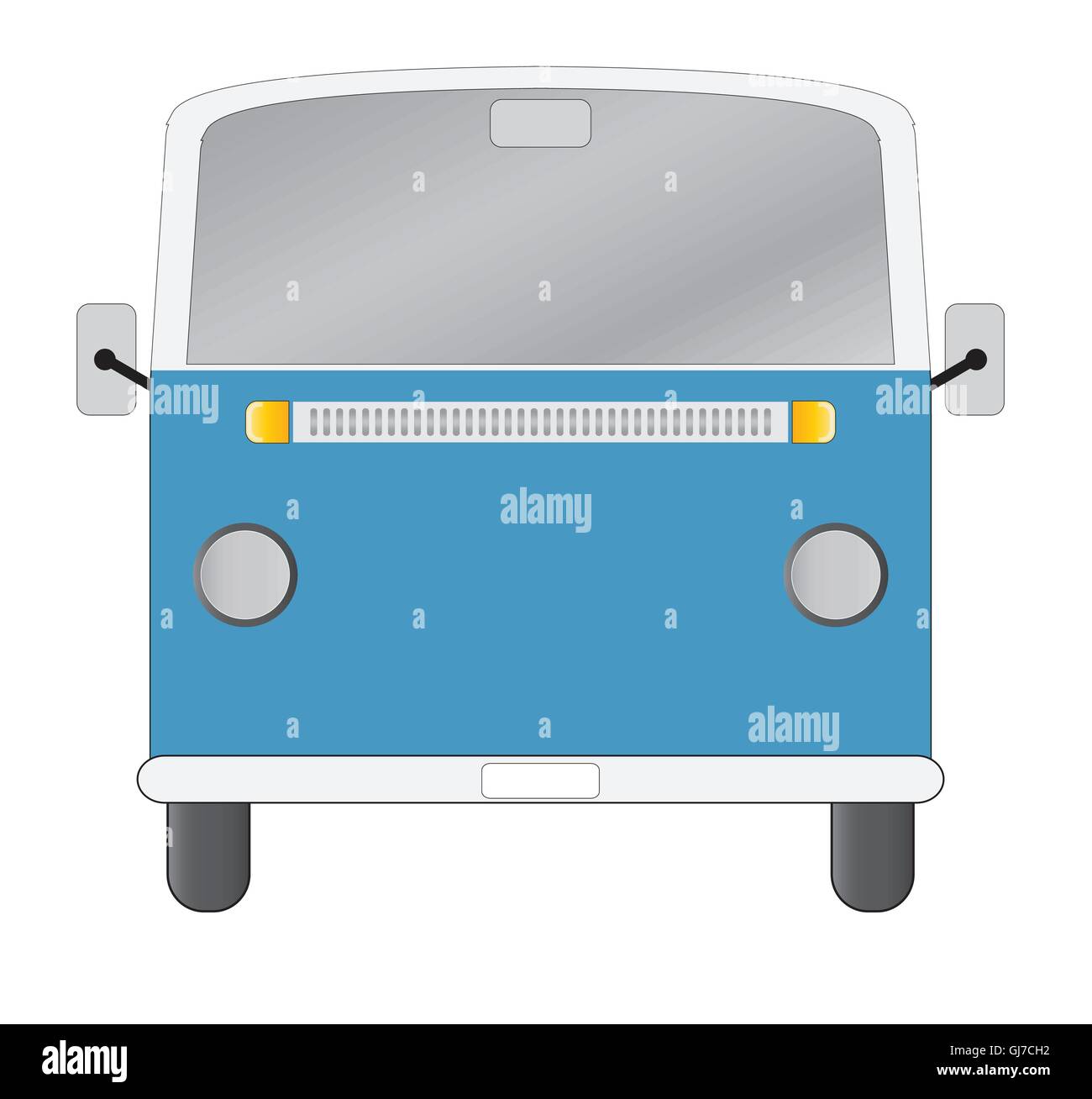 Front view of Vintage Passenger van car Stock Vector Image & Art - Alamy