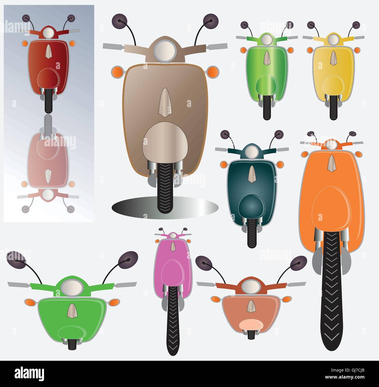 Vespa scooters Stock Vector Images - Alamy