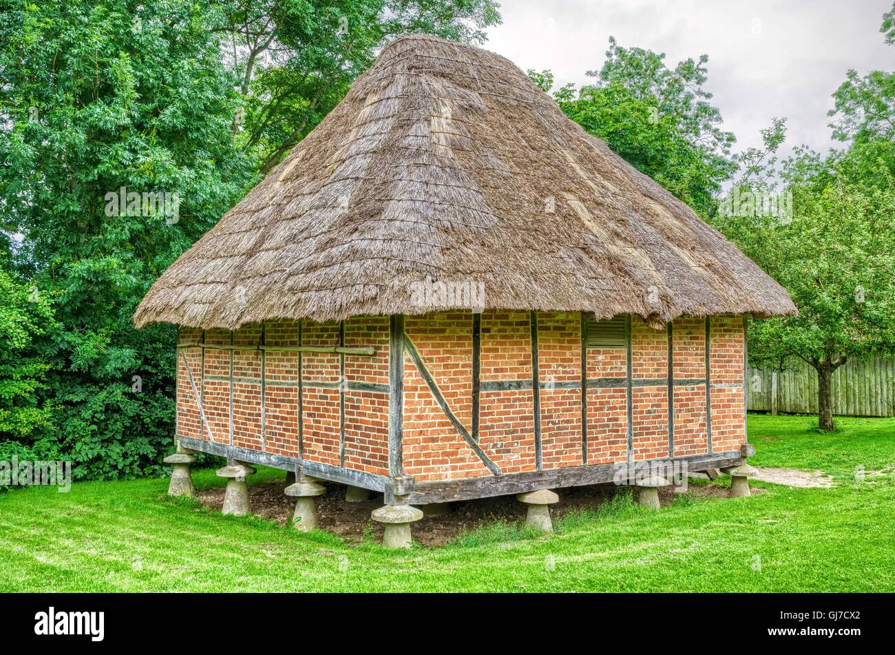 Reconstructed medieval building Stock Photo - Alamy