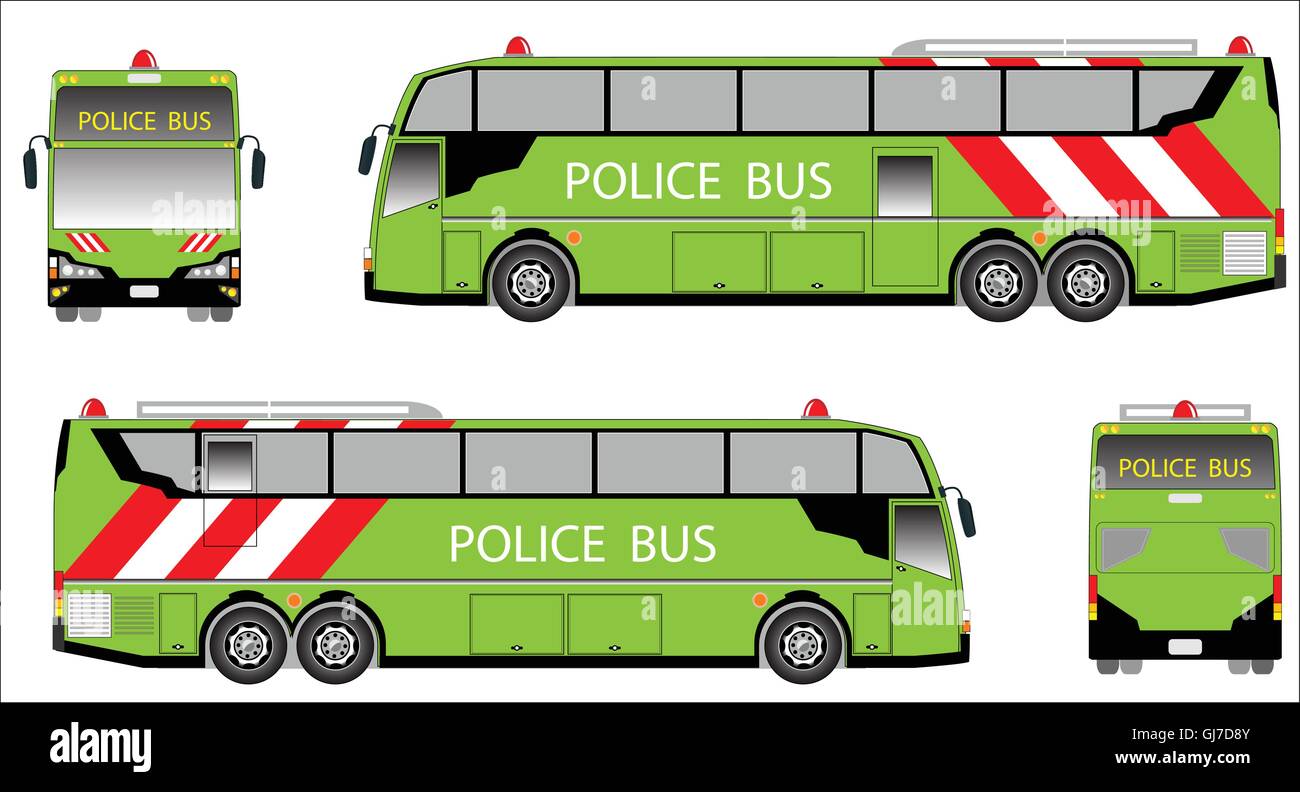 Police bus Stock Vector Images - Alamy