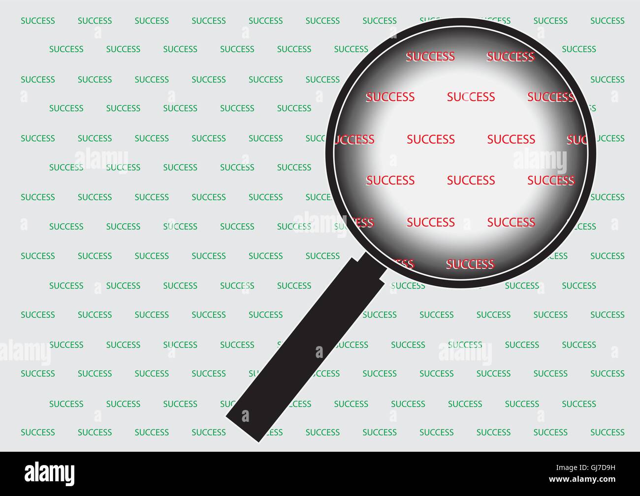 Magnifying glass with success word Stock Vector Image & Art - Alamy