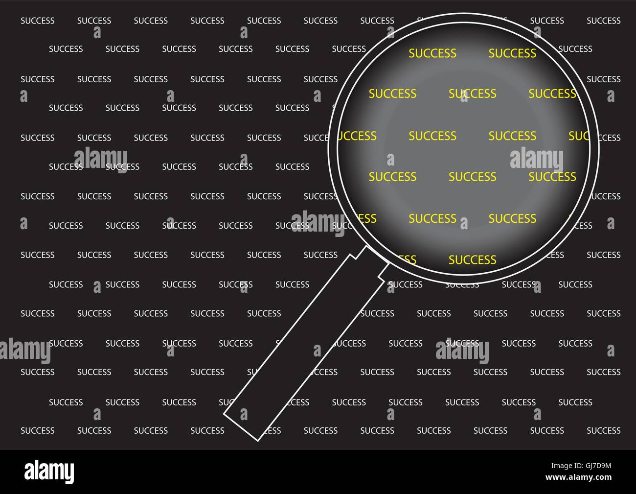Magnifying glass with success word Stock Vector Image & Art - Alamy