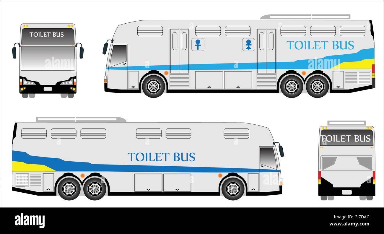 Mobile toilet bus Stock Vector Image & Art - Alamy