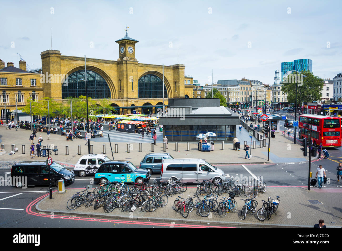 Outside Kings Cross Station in King's Cross Square, London, United ...