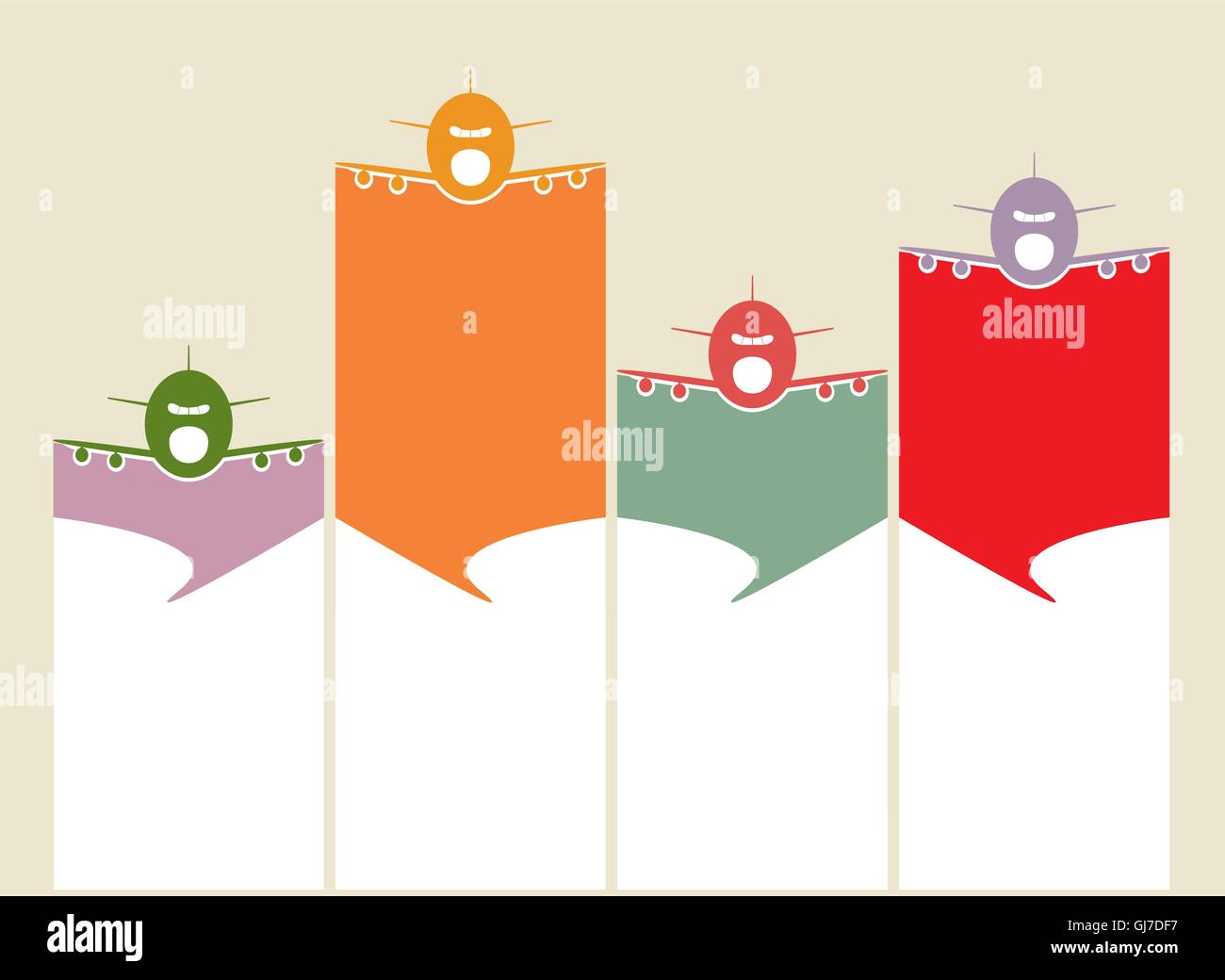 Background with colorful airplanes Stock Vector Image & Art - Alamy