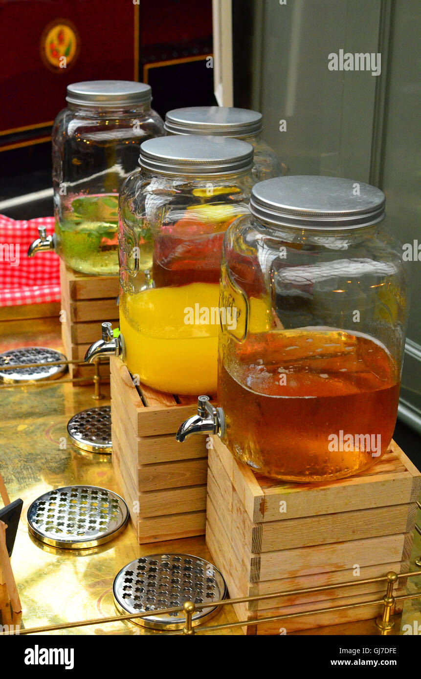 National Railway Museum York juice trolley Stock Photo - Alamy