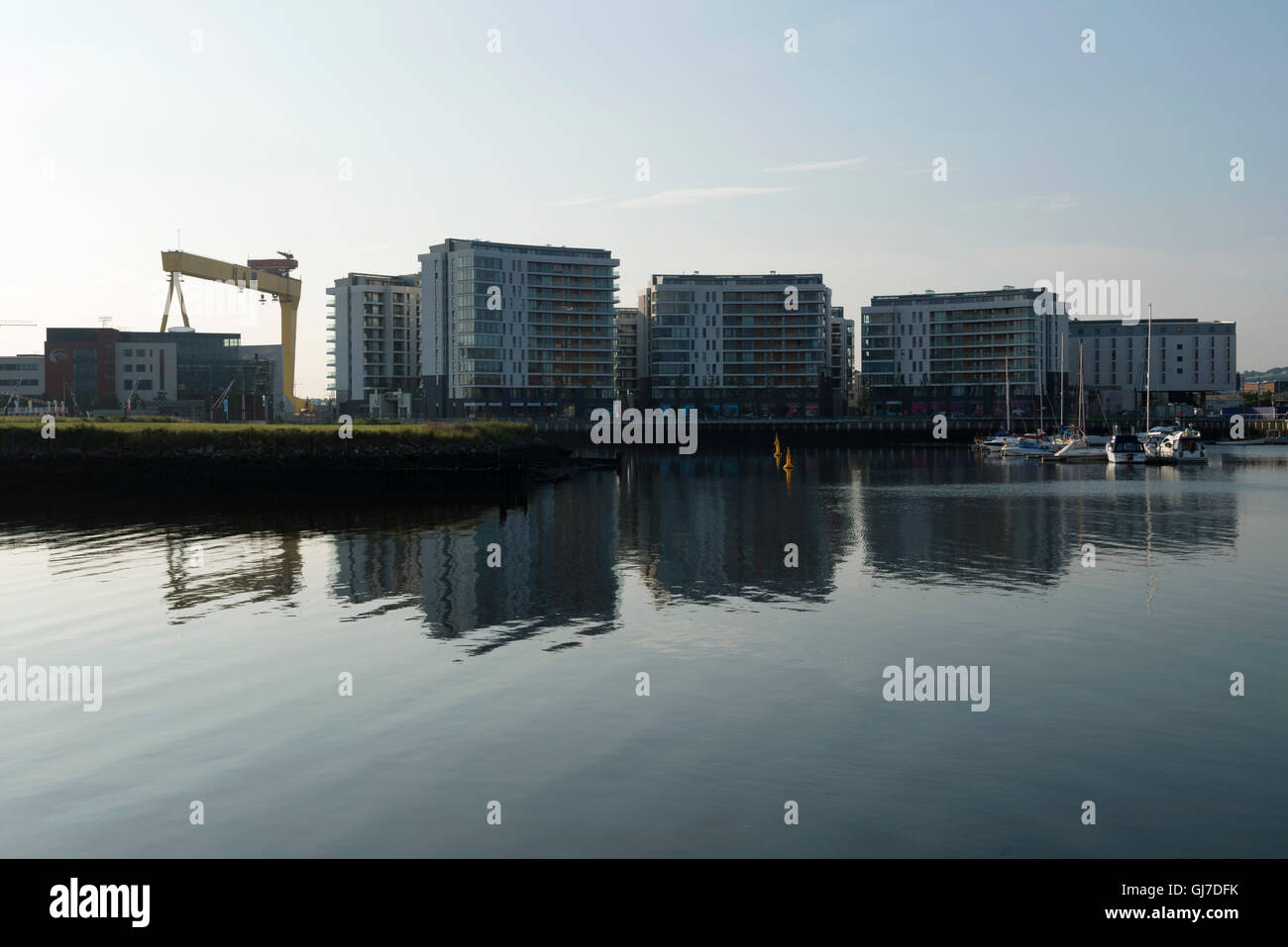 Titanic building and studios with the iconic Harland and Wolff cranes ...