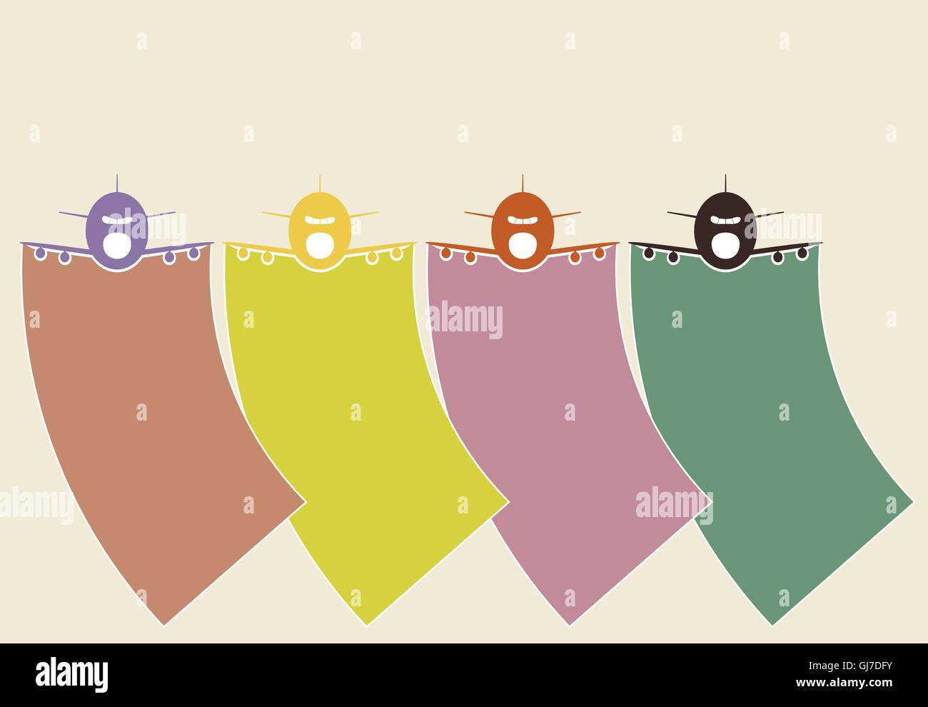 Background with colorful airplanes Stock Vector Image & Art - Alamy