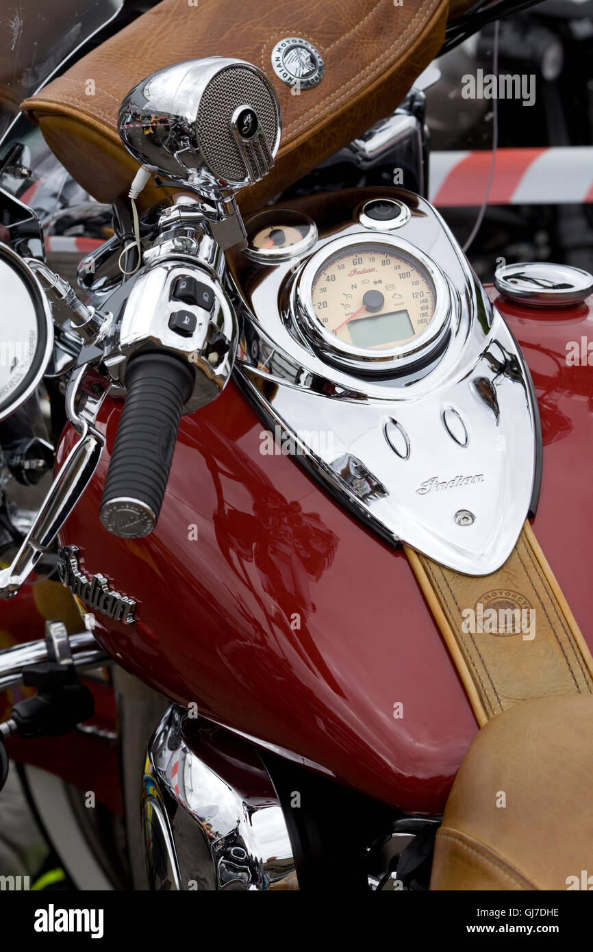 Vintage Indian Motorcycle petrol tank Stock Photo - Alamy