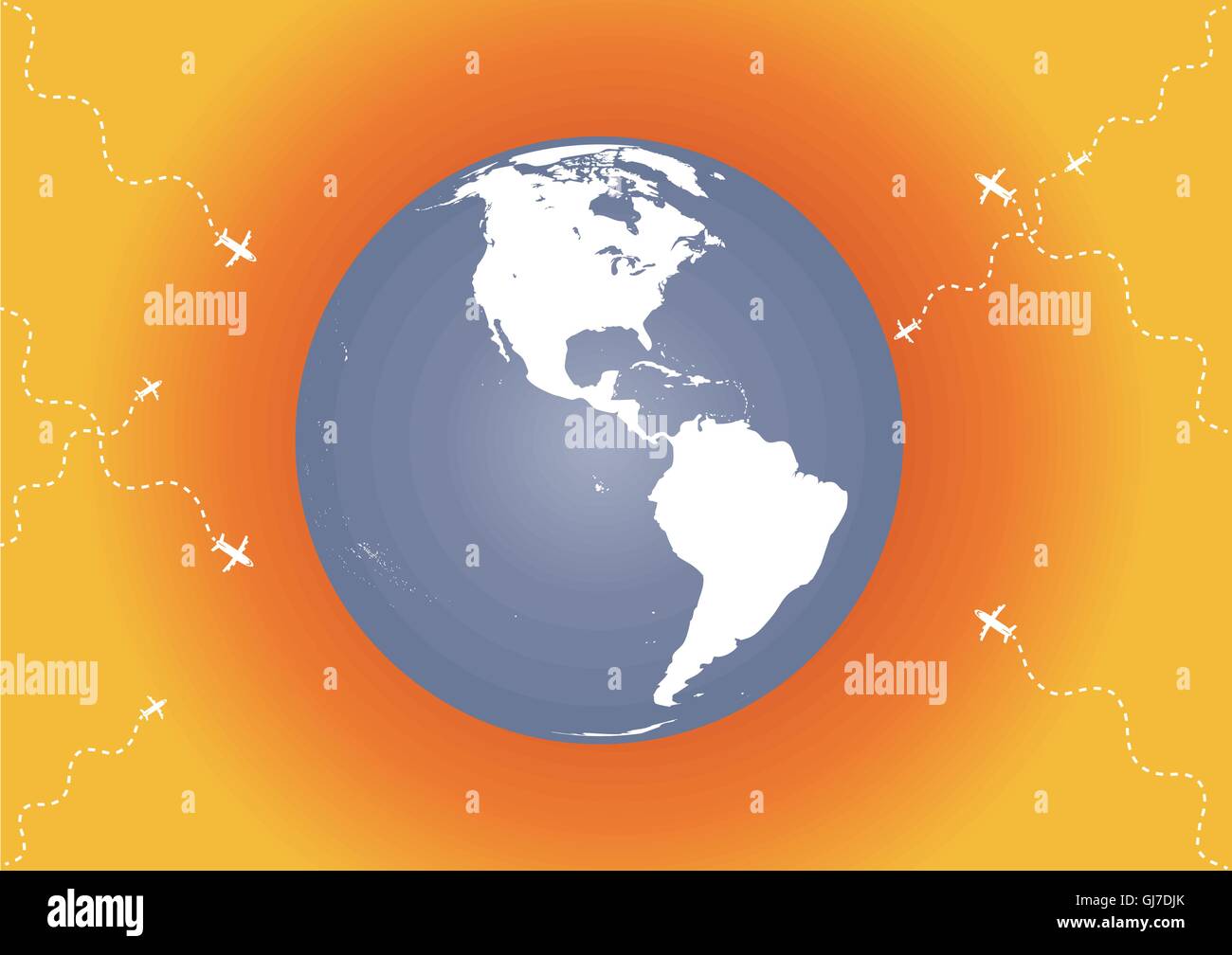 World Map Background with airplanes Stock Vector Image & Art - Alamy