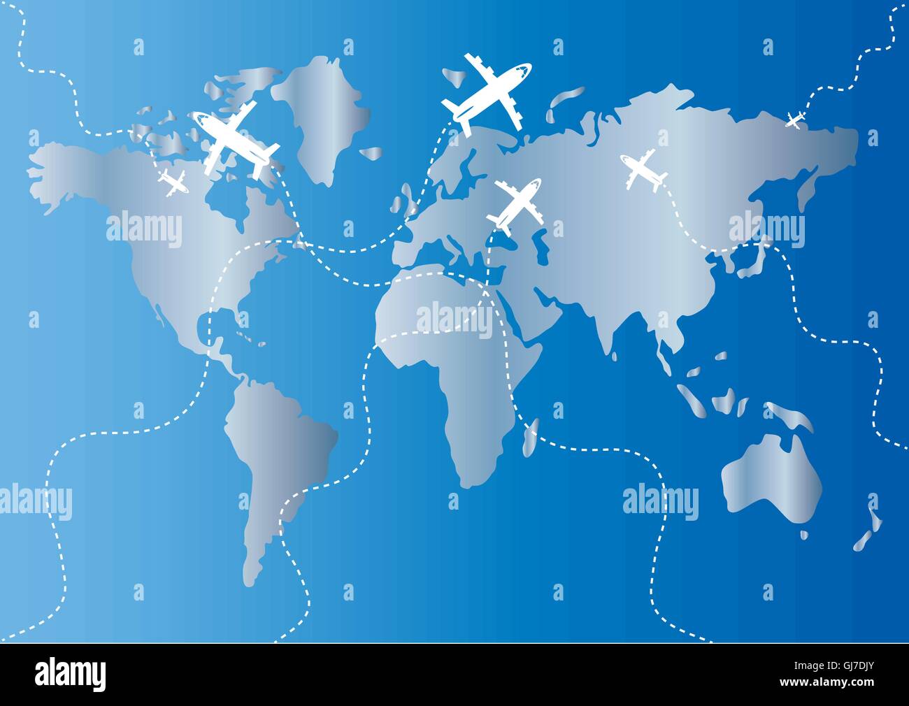 World Map Background with airplanes Stock Vector Image & Art - Alamy