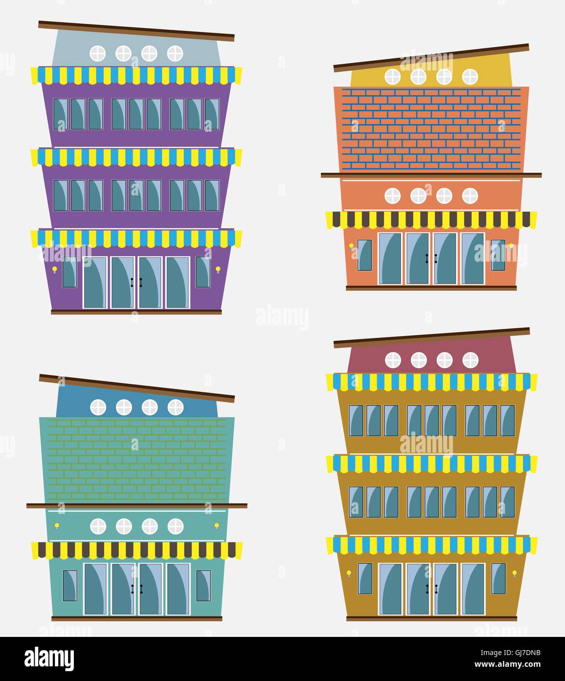 Set of Modern restaurant building Stock Vector Image & Art - Alamy