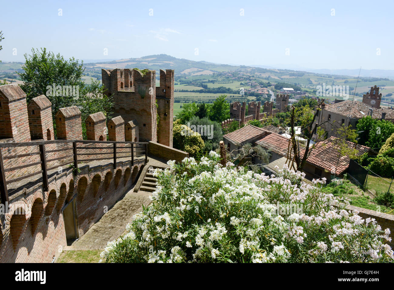 View of Gradara castle on Marche, Italy Stock Photo - Alamy