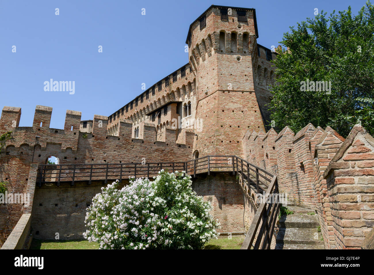View of Gradara castle on Marche, Italy Stock Photo - Alamy