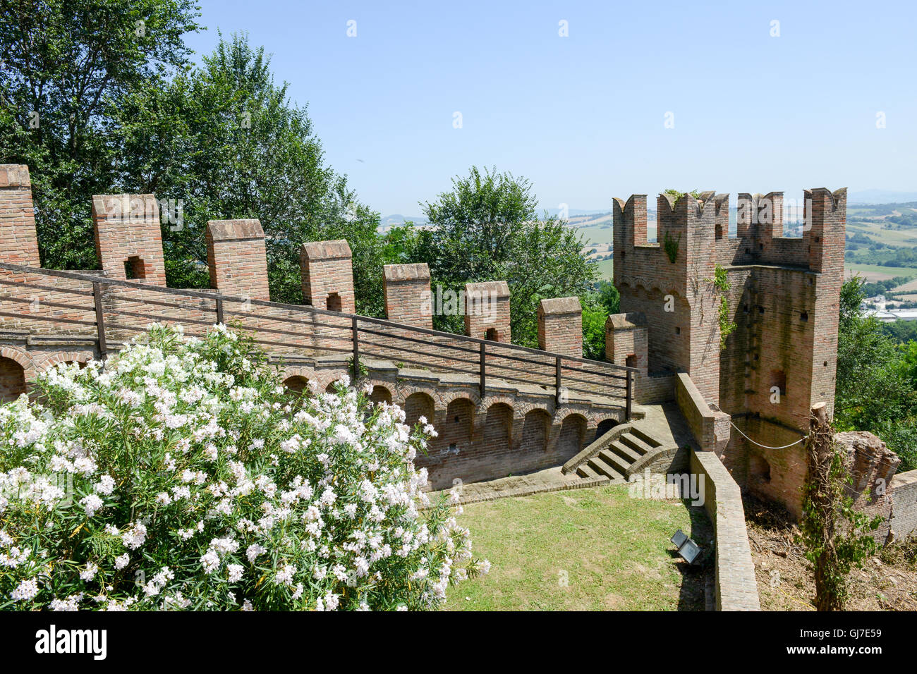 View of Gradara castle on Marche, Italy Stock Photo - Alamy