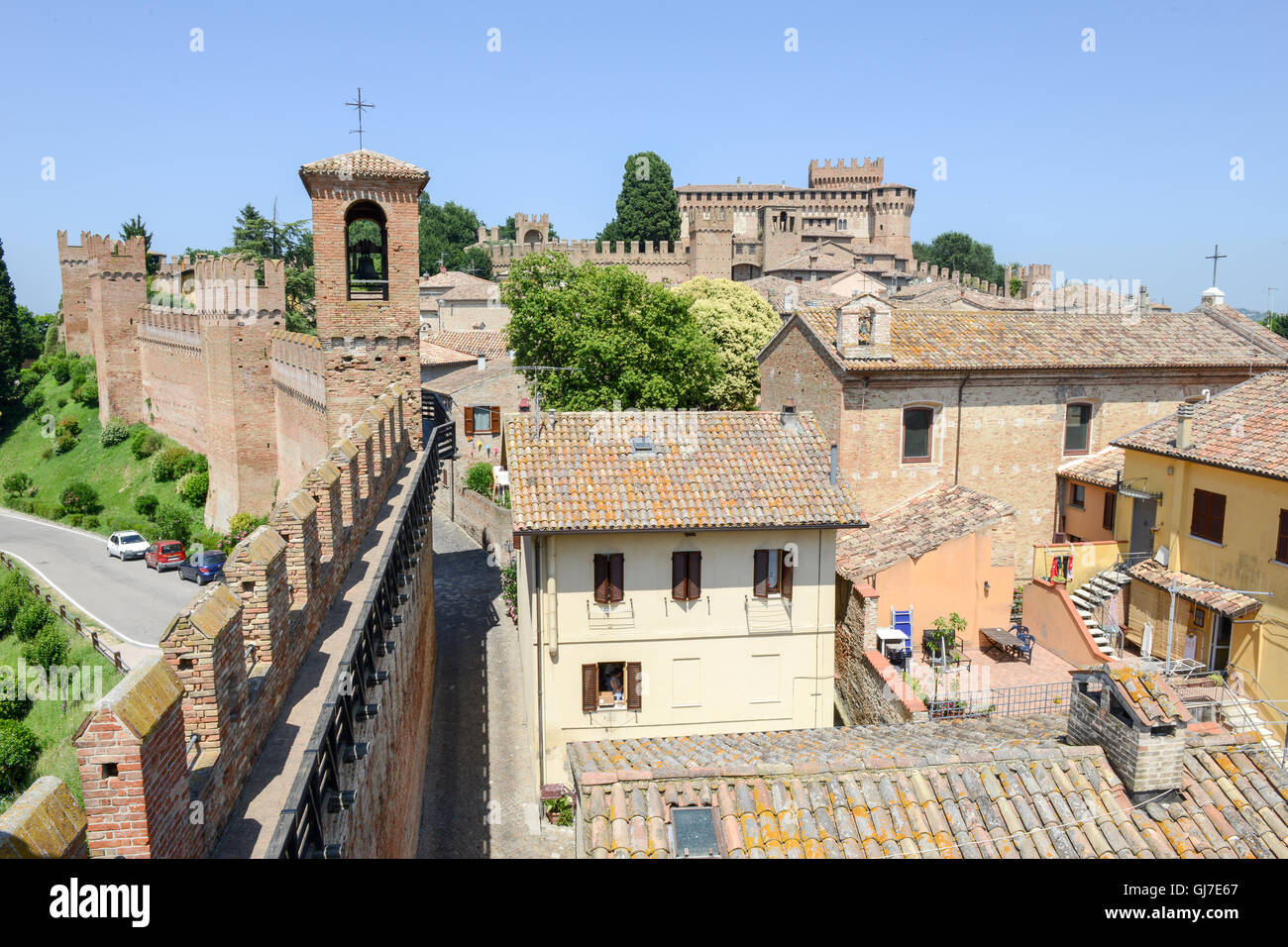 View of Gradara castle on Marche, Italy Stock Photo - Alamy