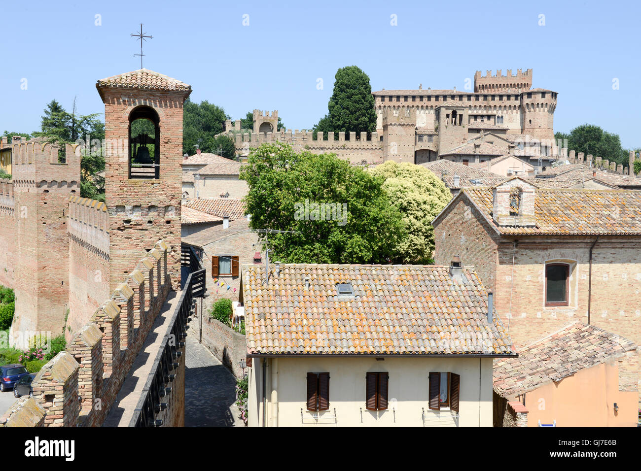 View of Gradara castle on Marche, Italy Stock Photo - Alamy