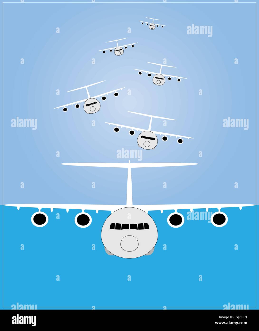 Colorful Background Big airplane Stock Vector Image & Art - Alamy