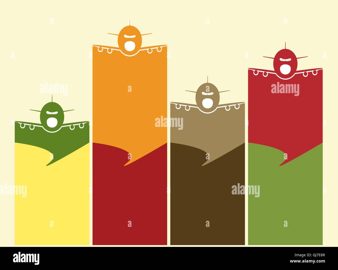 Background with colorful airplanes Stock Vector Image & Art - Alamy