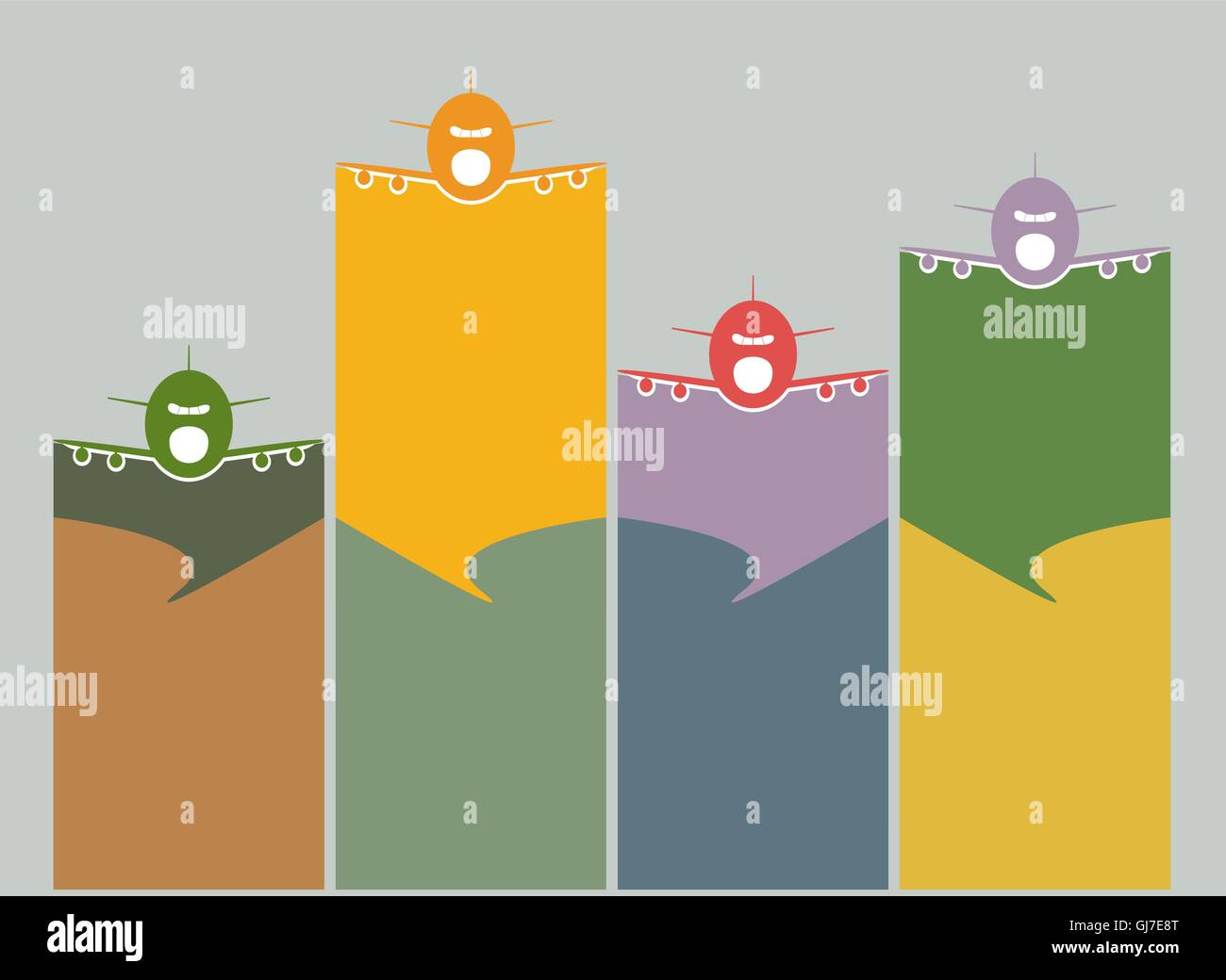 Background with colorful airplanes Stock Vector Image & Art - Alamy