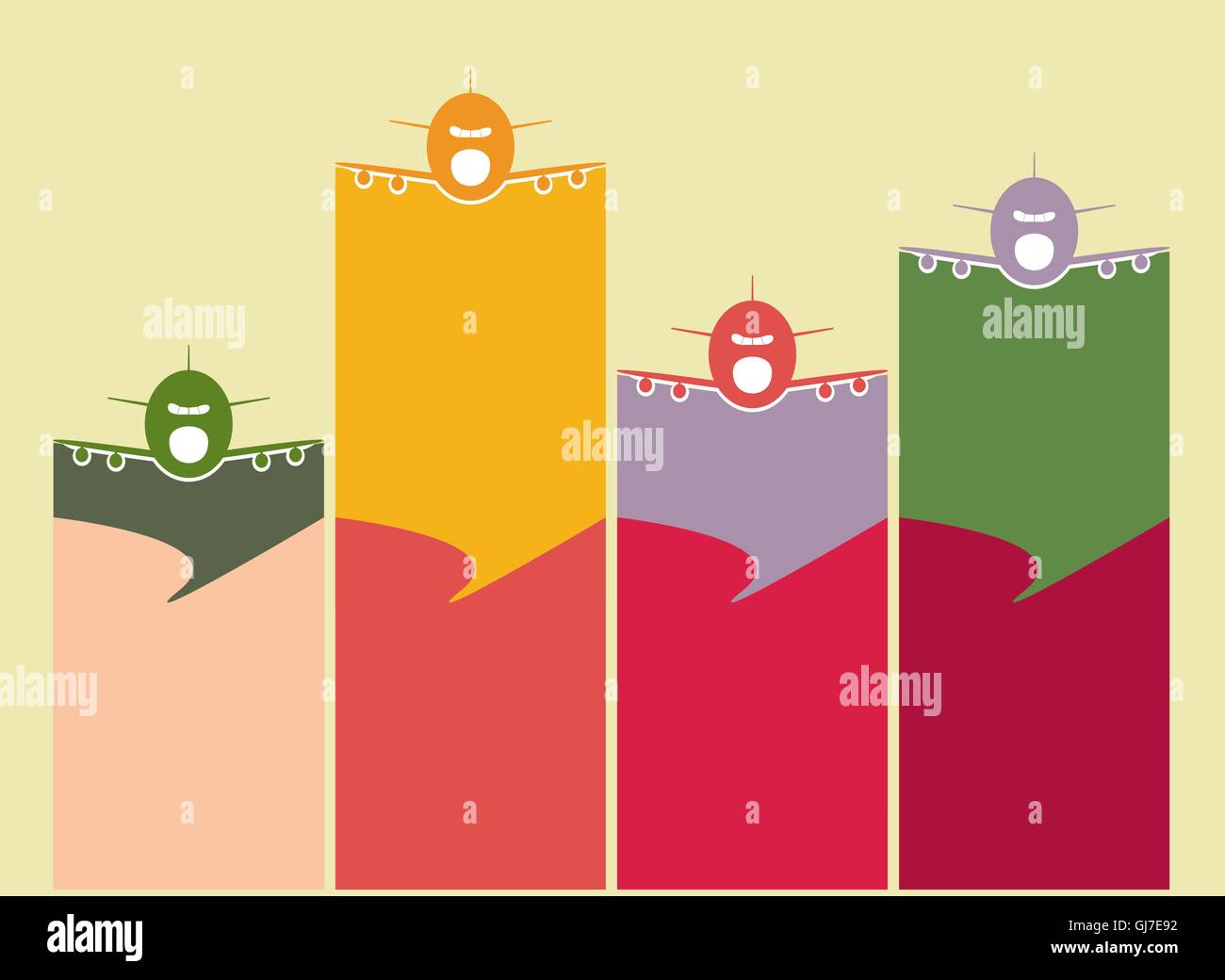 Background with colorful airplanes Stock Vector Image & Art - Alamy