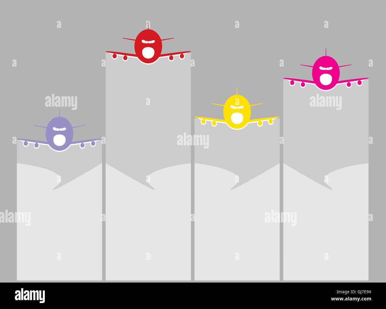 Background with colorful airplanes Stock Vector Image & Art - Alamy