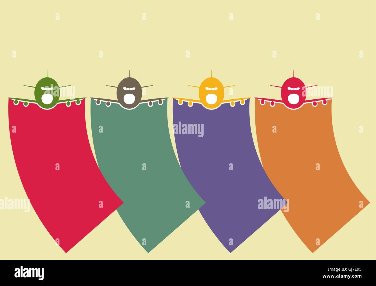 Background with colorful airplanes Stock Vector Image & Art - Alamy