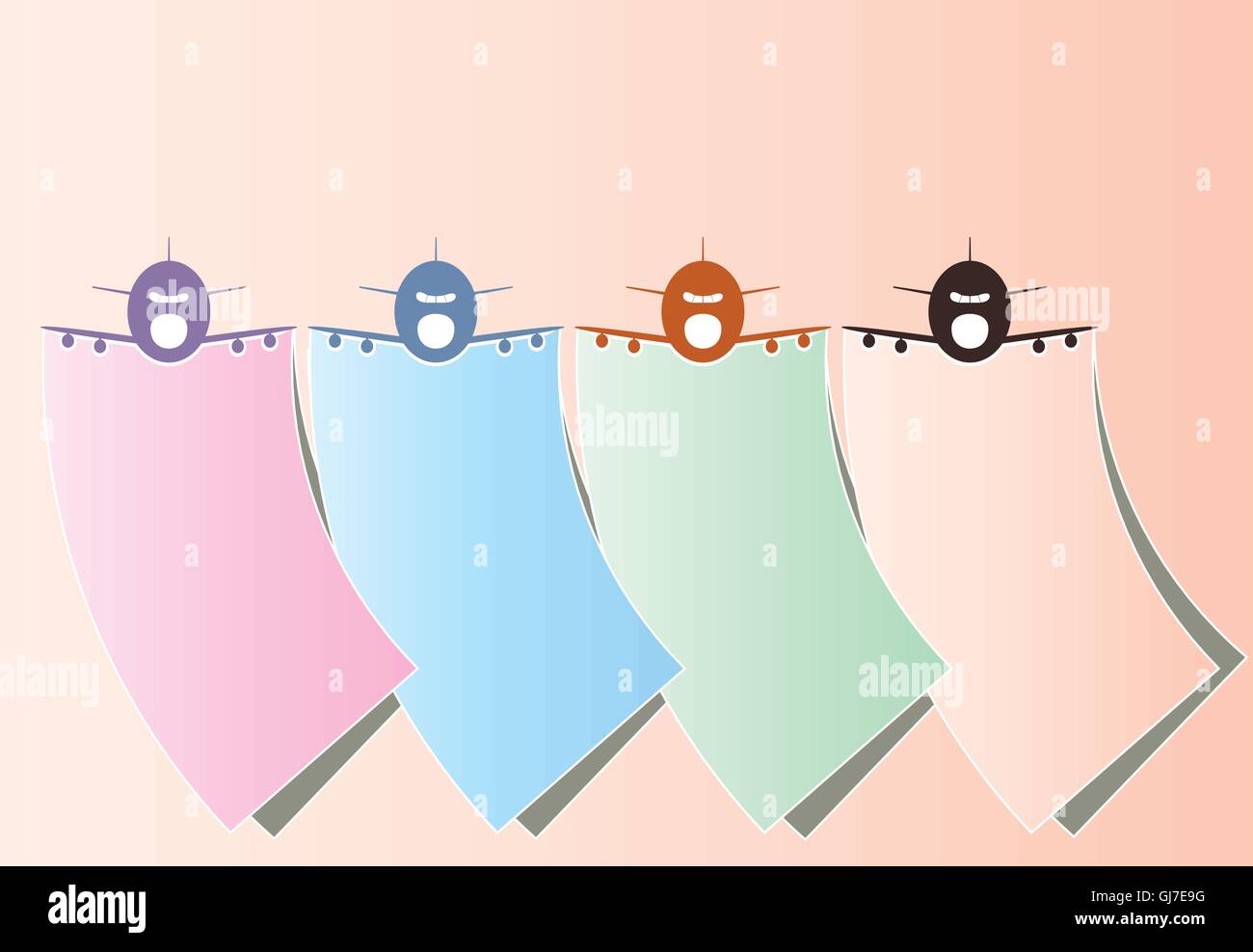 Background with colorful airplanes Stock Vector Image & Art - Alamy