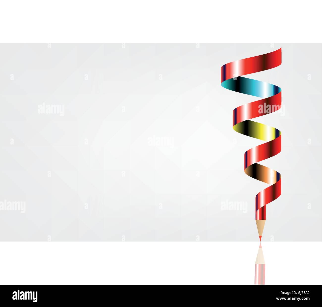 pencil color ribbons icon 3D Stock Vector Image & Art - Alamy