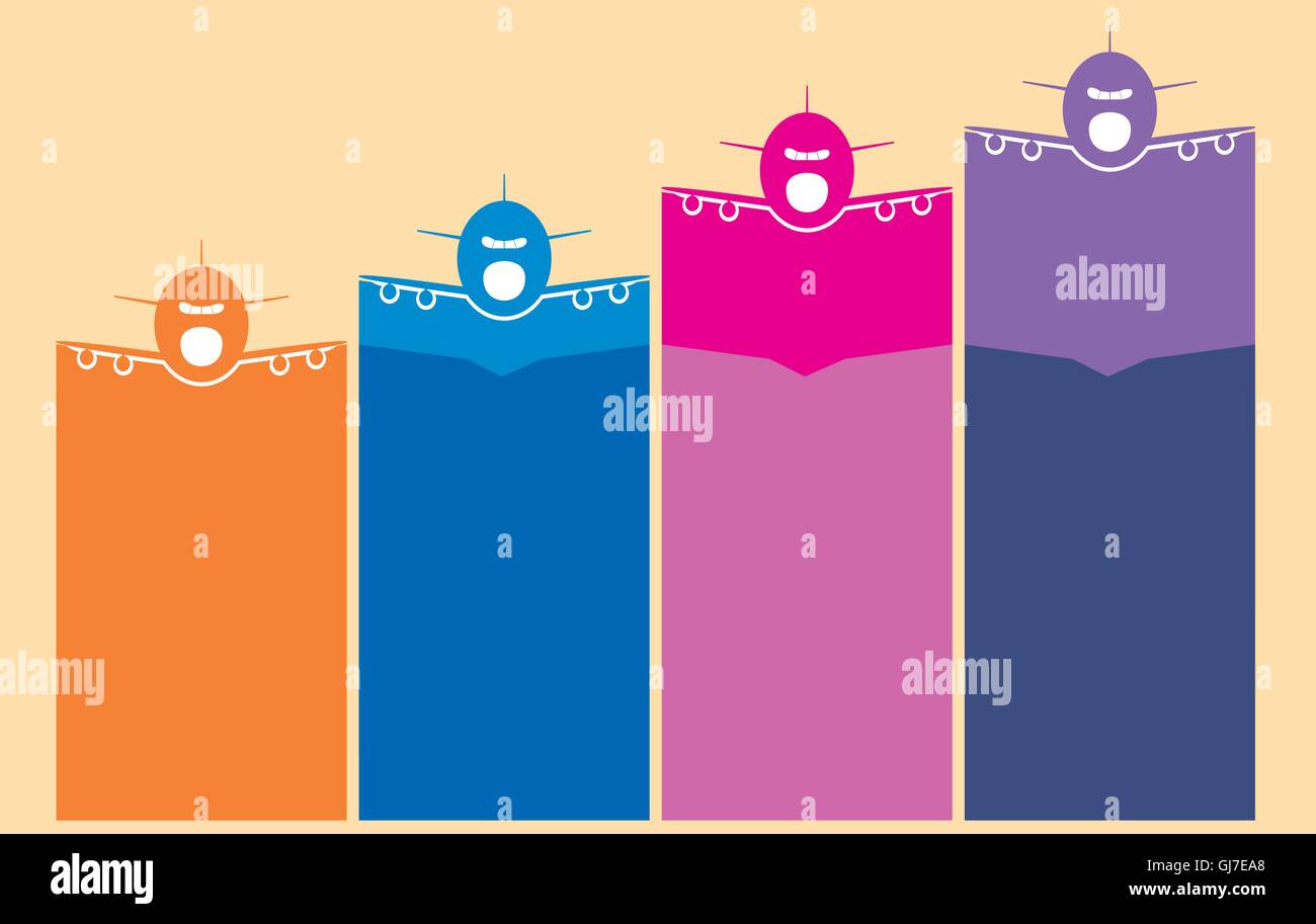 Background with colorful airplanes Stock Vector Image & Art - Alamy